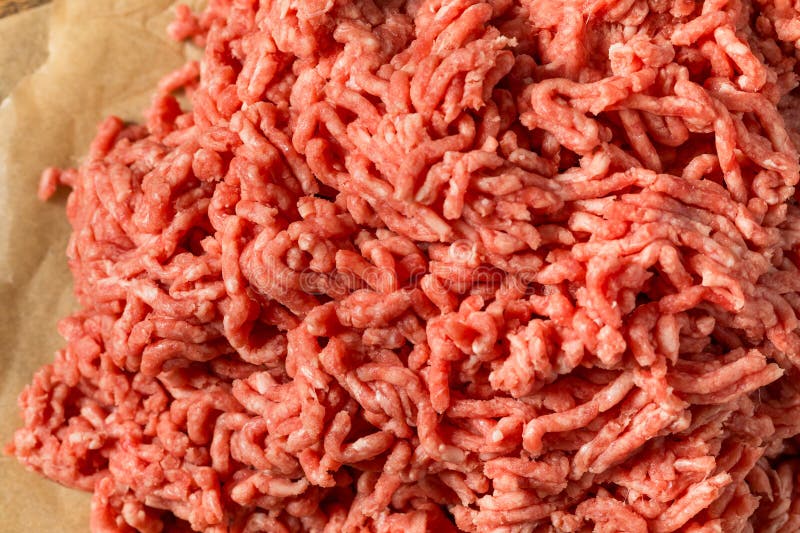 Organic Grass Fed Raw Chuck Ground Beef Stock Image - Image of butcher ...