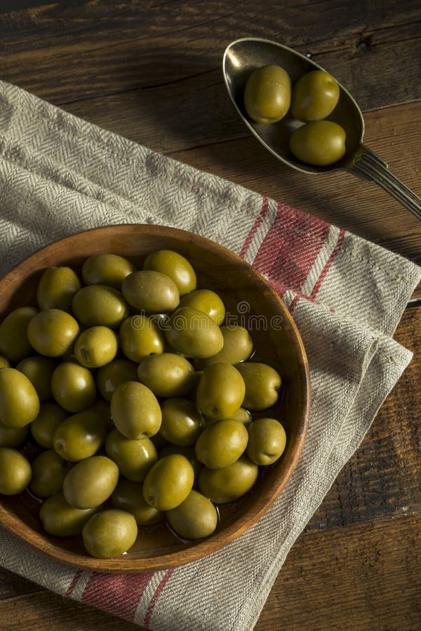 Organic Greek Green Olives stock photo. Image of ripe - 100416132