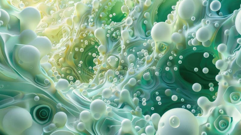 Organic Green Abstract Background Inspired by Nature, Ai Generated ...