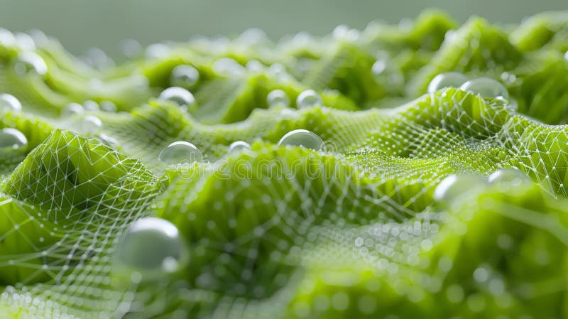Organic Green Grid: 3D Abstract Composition Stock Photo - Image of ...