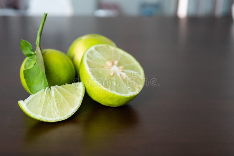 Organic Green Lime on the Table Stock Photo - Image of citrus, tropical ...