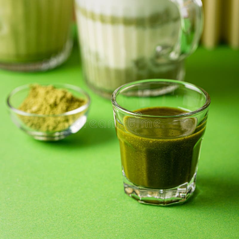 Organic Green Matcha Tea stock image. Image of herbal - 268612471