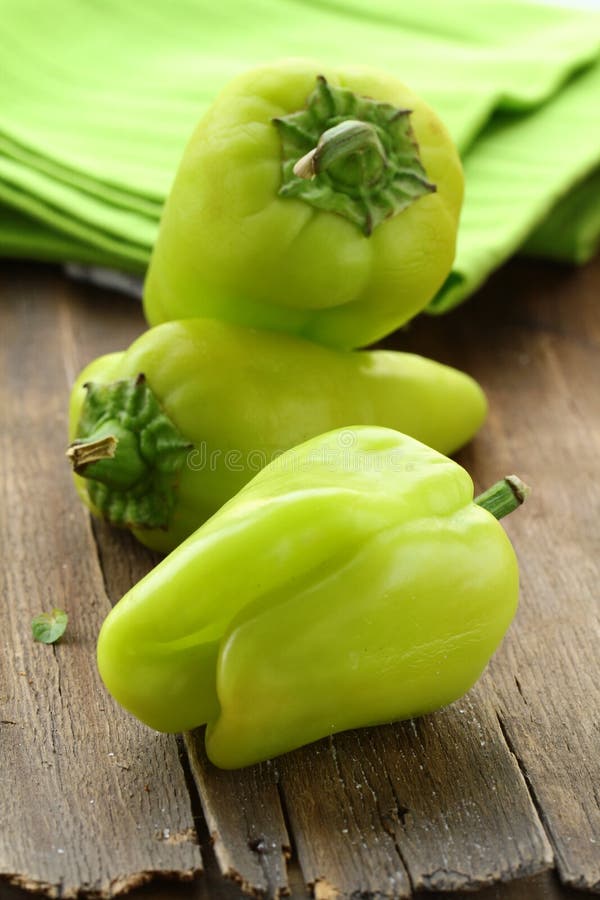 Organic green peppers stock image. Image of eating, stipe - 25629397
