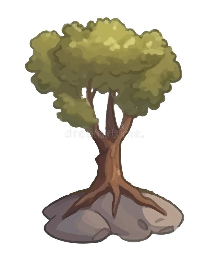 Organic Growth of Nature Symbol a Green Tree Stock Vector ...