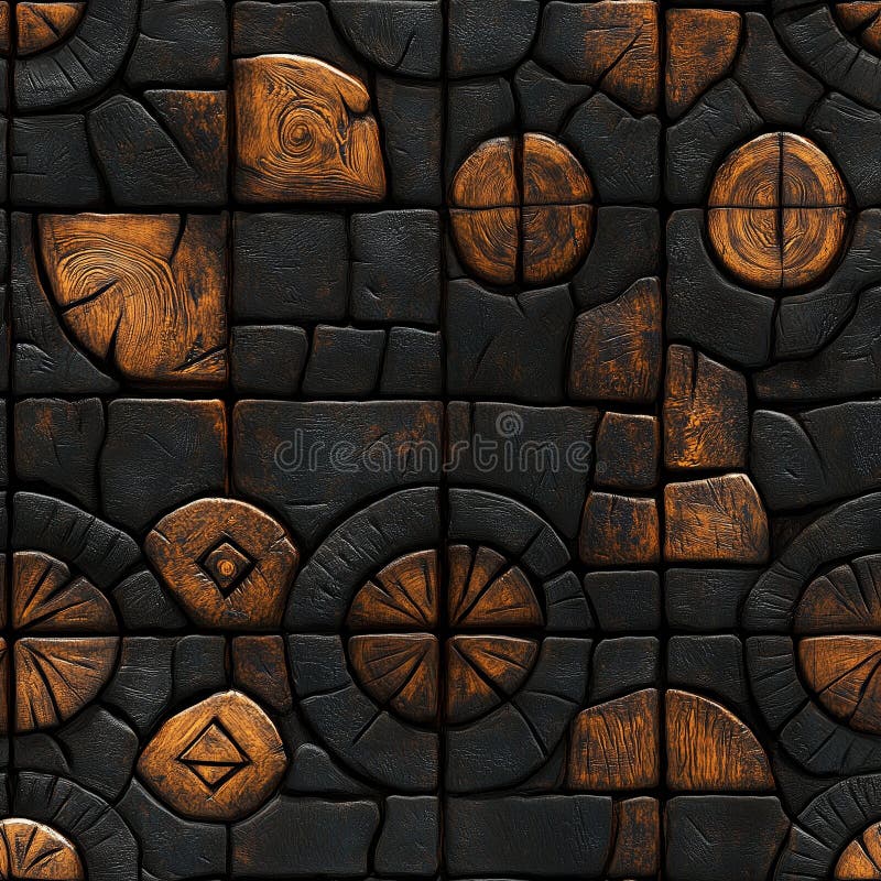 Organic and Handcrafted Wood Textures Stock Illustration - Illustration ...