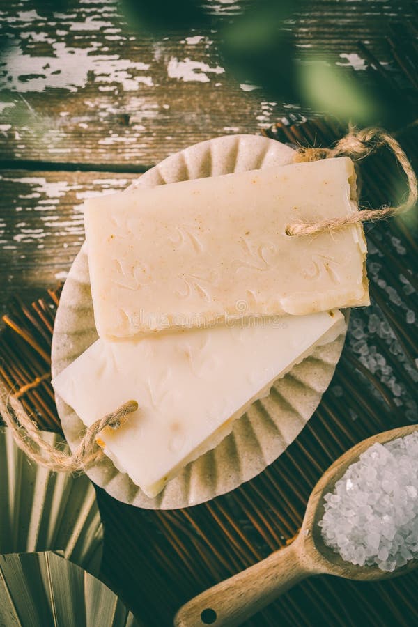 Organic Handmade Soaps, Bath Salt, Wellbeing and Relaxation Concept ...