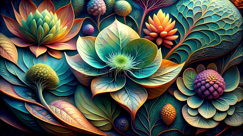 Organic Harmony a Celebration of Natural Forms Generative AI Computer ...