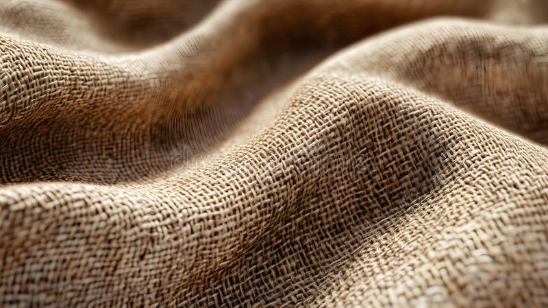Organic Hemp Fabric Close-up of Weave Texture. Stock Illustration ...