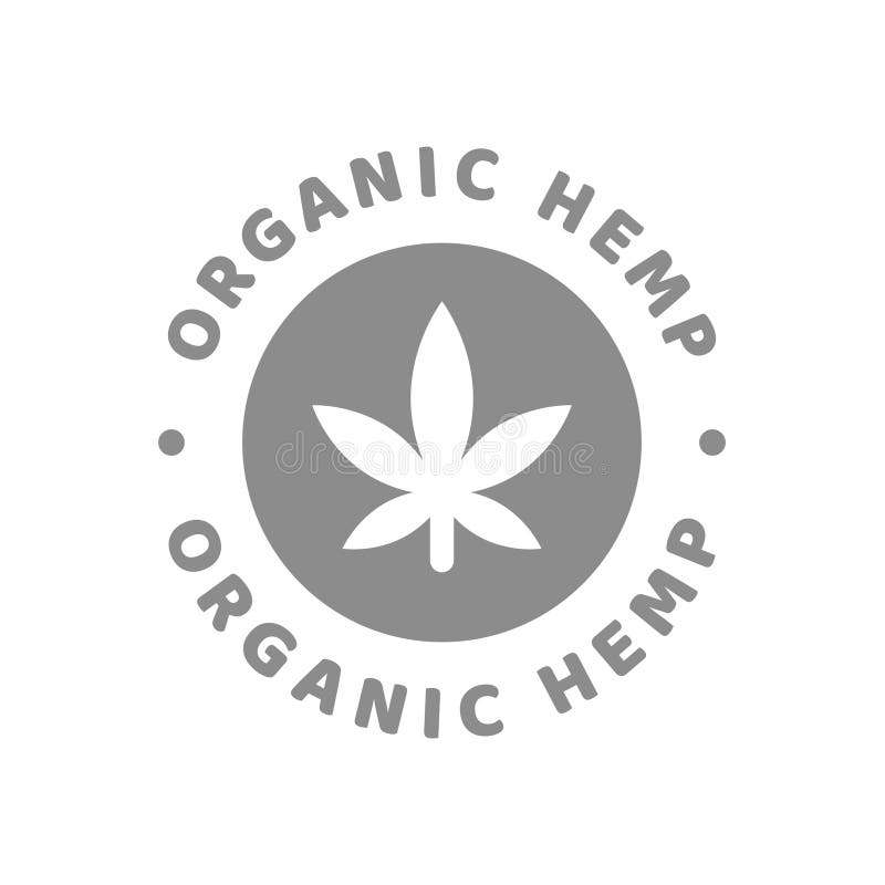Organic hemp vector tag stock vector. Illustration of seal - 302840392