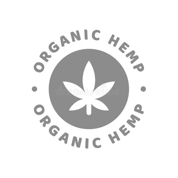 Organic hemp vector tag stock vector. Illustration of seal - 302840392