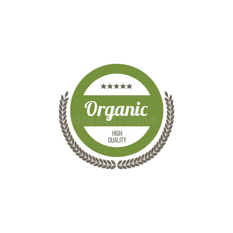 Organic High Quality Production Label or Emblem Vector Illustration ...