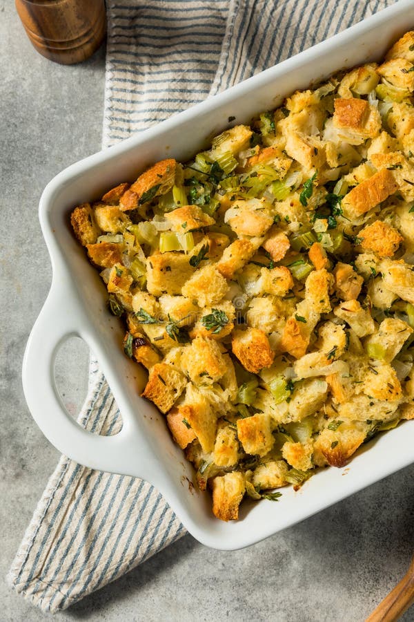 Organic Holiday Thanksgiving Bread Stuffing Stock Image - Image of ...