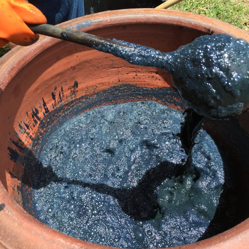 Indigo pot stock image. Image of craft, indigo, blue - 146320281