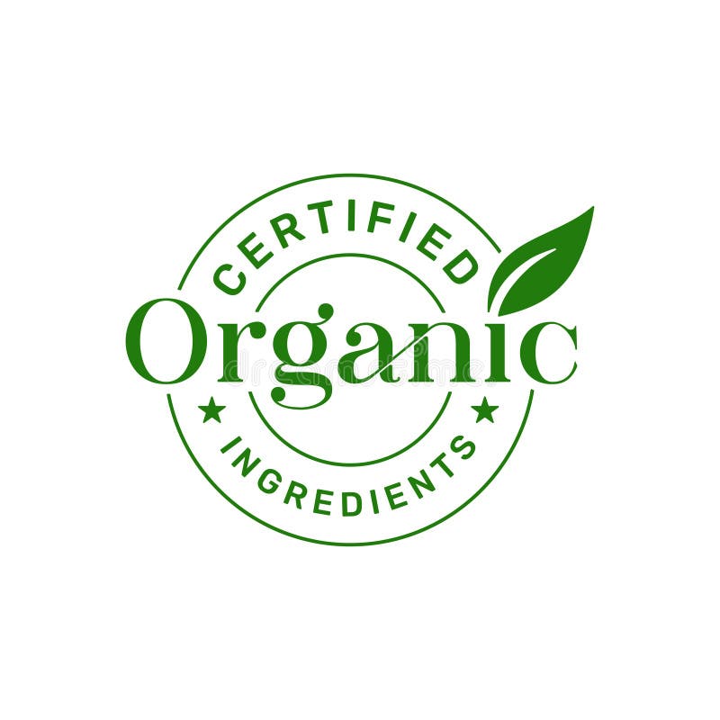 Organic Ingredients Certified Label Product. Organic Stamp Vector ...