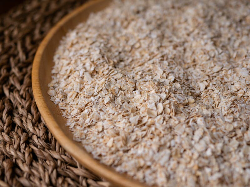 Organic Instant Oatmeal or Oat Flakes Pattern Background Stock Photo ...