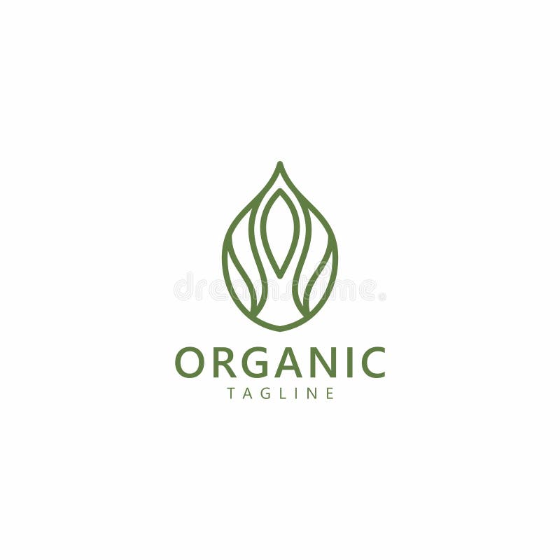 Organic Leaf Logo Vector. Natural Logo Design Stock Vector ...