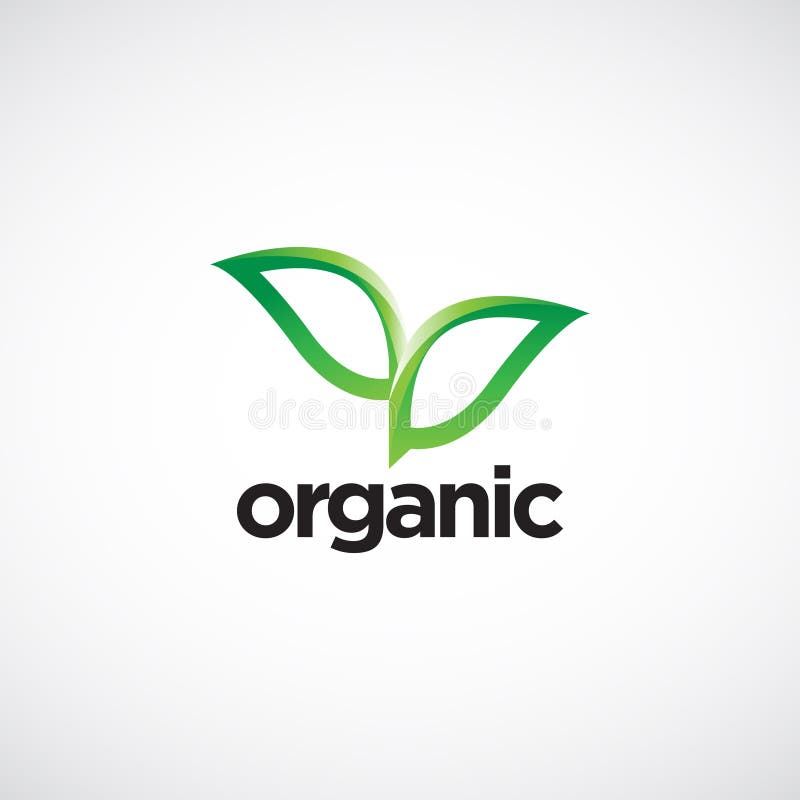 Organic Leaves Logo Symbol Icon Stock Illustration - Illustration of ...