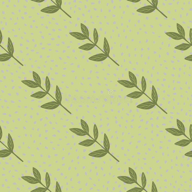 Organic Leaves Seamless Pattern. Decorative Forest Leaf Wallpaper Stock ...