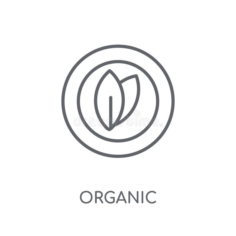 Organic Linear Icon. Modern Outline Organic Logo Concept on Whit Stock ...