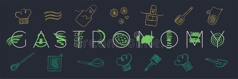 Gastronomy Icons Set. Gastronomic Linear Signs Stock Illustration ...