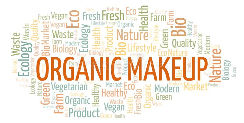 Organic Makeup word cloud. stock illustration. Illustration of makeup ...