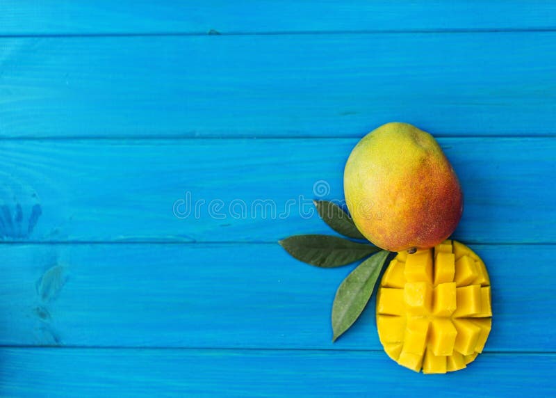 Organic Mango stock photo. Image of blue, vegetarian - 54142346