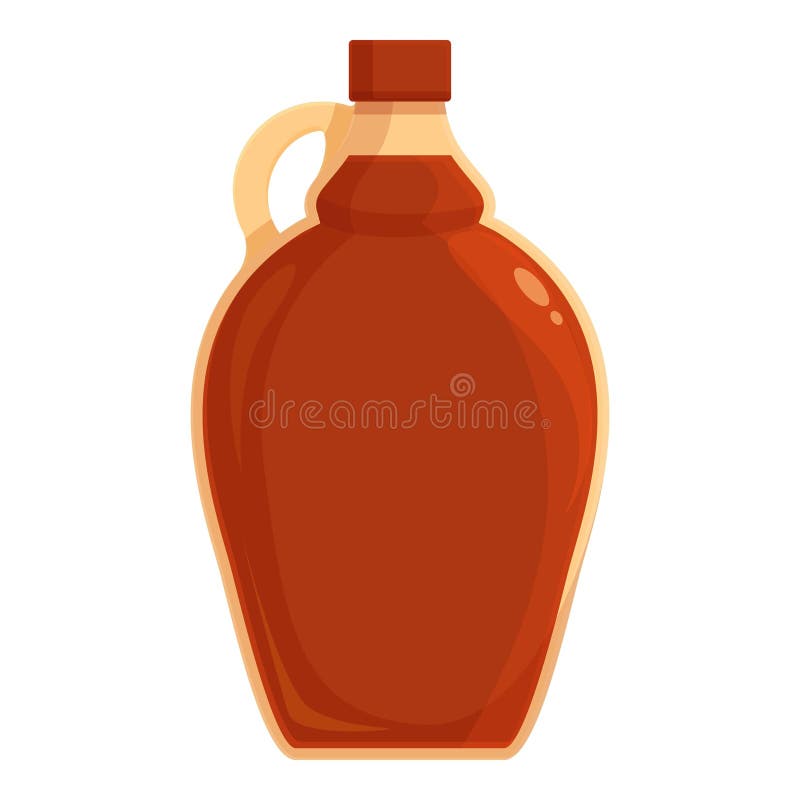 Organic Maple Syrup Icon Cartoon Vector. Glass Bottle Stock Vector ...