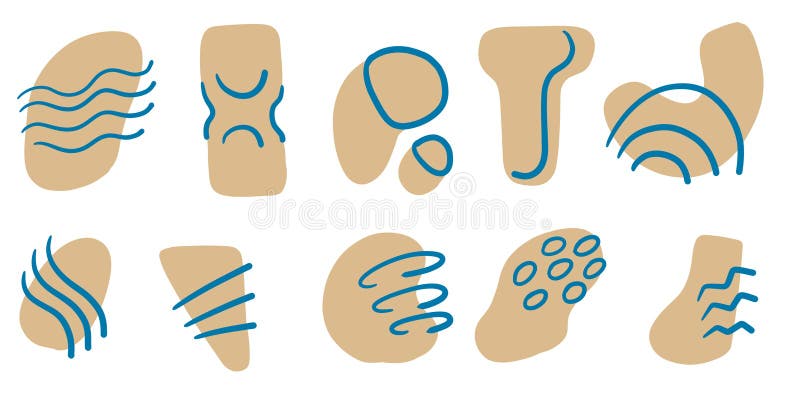 Organic Marble Shape. Creative Wavy Decoration with Liquid Pattern ...