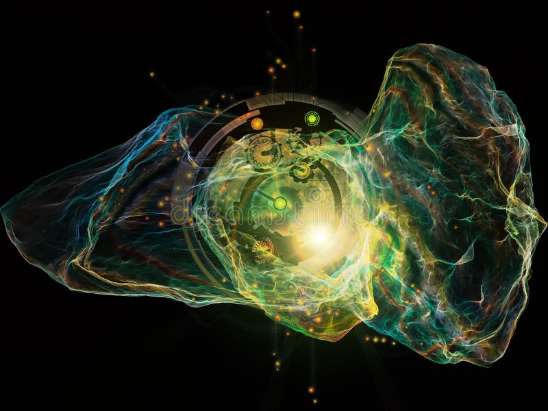 Organic Mechanical Particle Stock Illustration - Illustration of ...