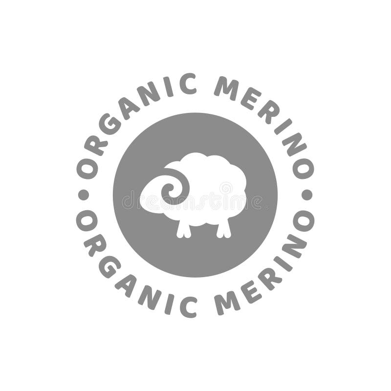 Organic Merino Vector Label Stock Vector - Illustration of packaging ...