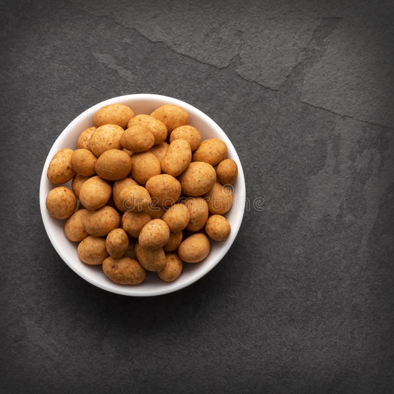 Organic Mexican Peanuts in the Bowl - Arachis Hypogaea Stock Image ...