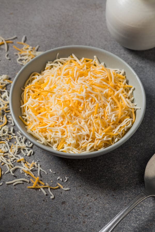 Organic Mexican Shredded Cheese Stock Image - Image of cheddar ...