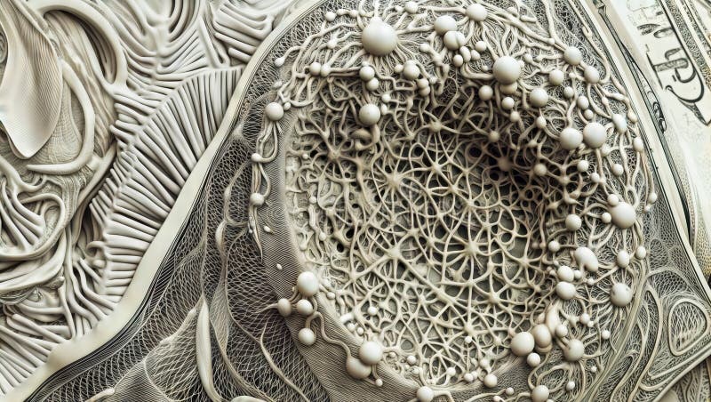 Ivory Organic Sculpture â€“ Complex Network of Tendrils and Shapes ...