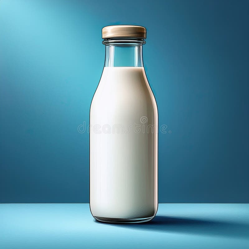 Organic Milk with Modern Look Stock Illustration - Illustration of ...