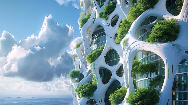 Modern Designs that Highlight Green Features Stock Illustration ...