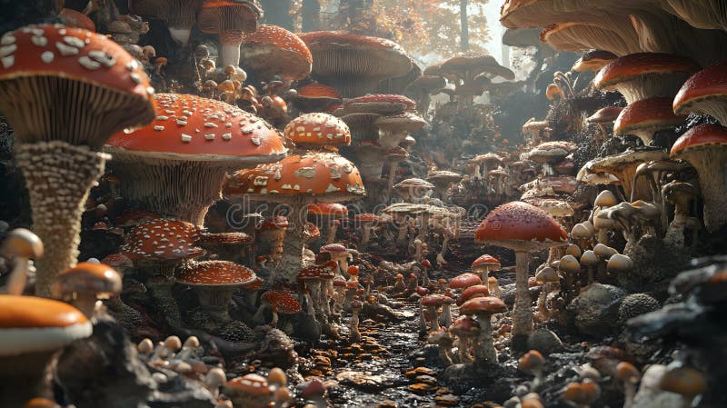 Organic Mushroom Farm, Showcasing the Diversity and Layout of Different ...