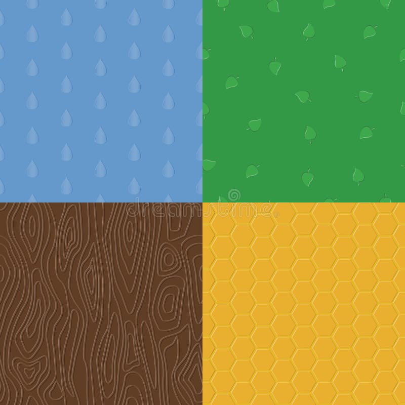 Organic Natural Embossed Seamless Patterns Stock Vector - Illustration ...