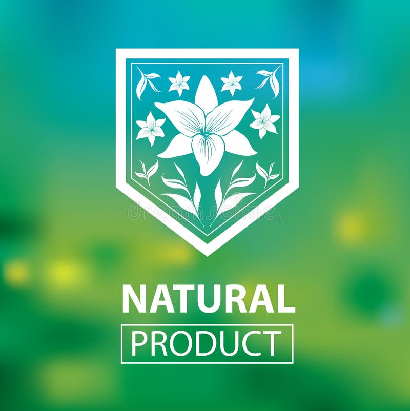 Organic natural logos stock vector. Illustration of bright - 58420349