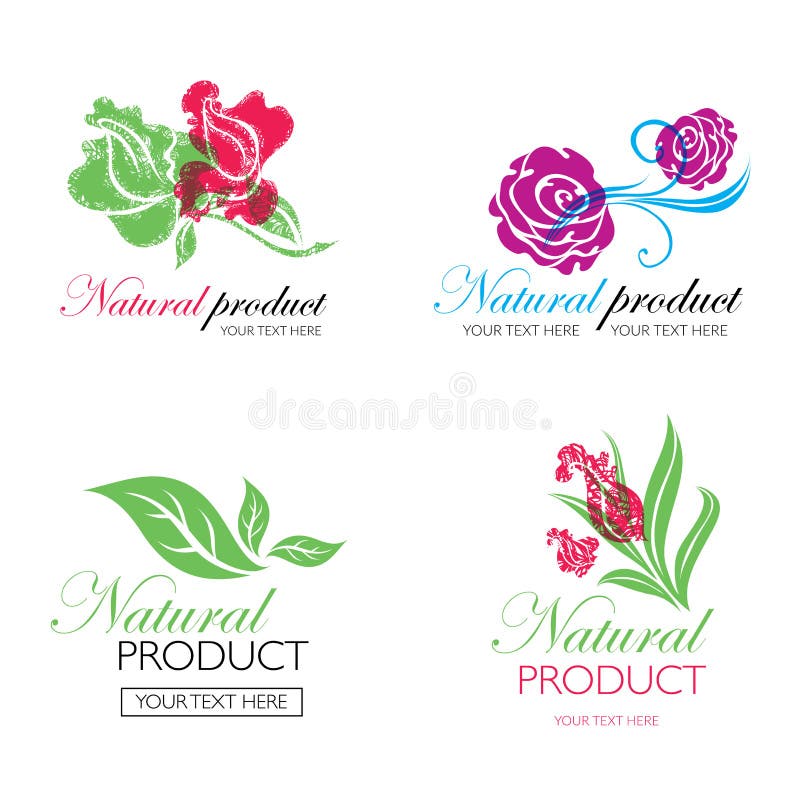 Organic natural logos stock vector. Illustration of ornate - 58420360