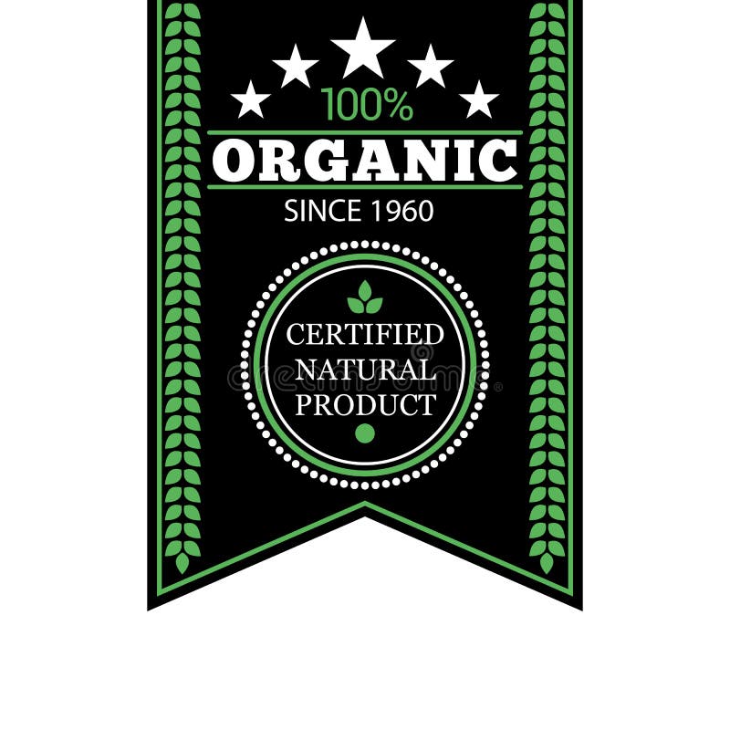 Organic Natural Product Label Stock Vector - Illustration of circular ...
