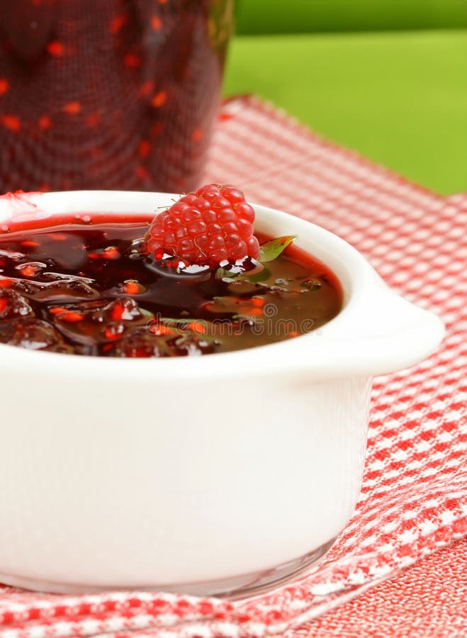 Organic Natural Raspberry Jam Stock Image - Image of gourmet, juicy ...