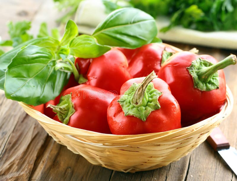 Organic Natural Sweet Pepper Stock Photo - Image of bell, organic ...