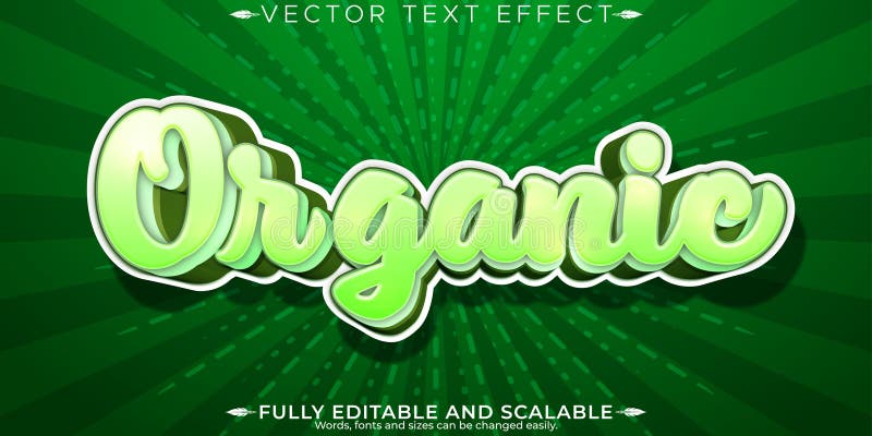 Organic Natural Text Effect, Editable Green and Nature Text Style Stock ...
