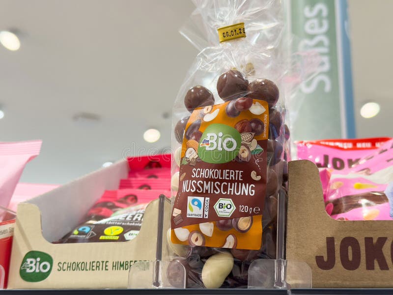 Organic Nut Mix in Biodegradable Packaging Displayed on a Supermarket ...