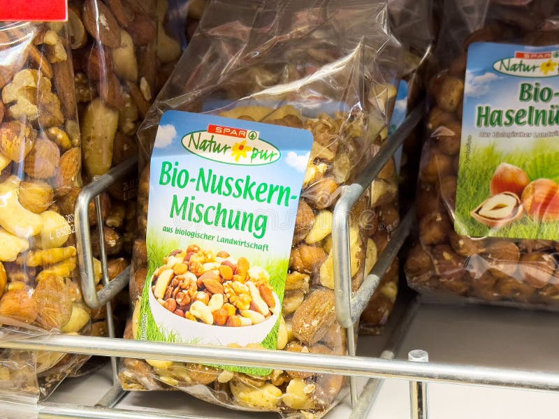 Organic Nut Mix Display in Grocery Store Aisle Editorial Image - Image ...