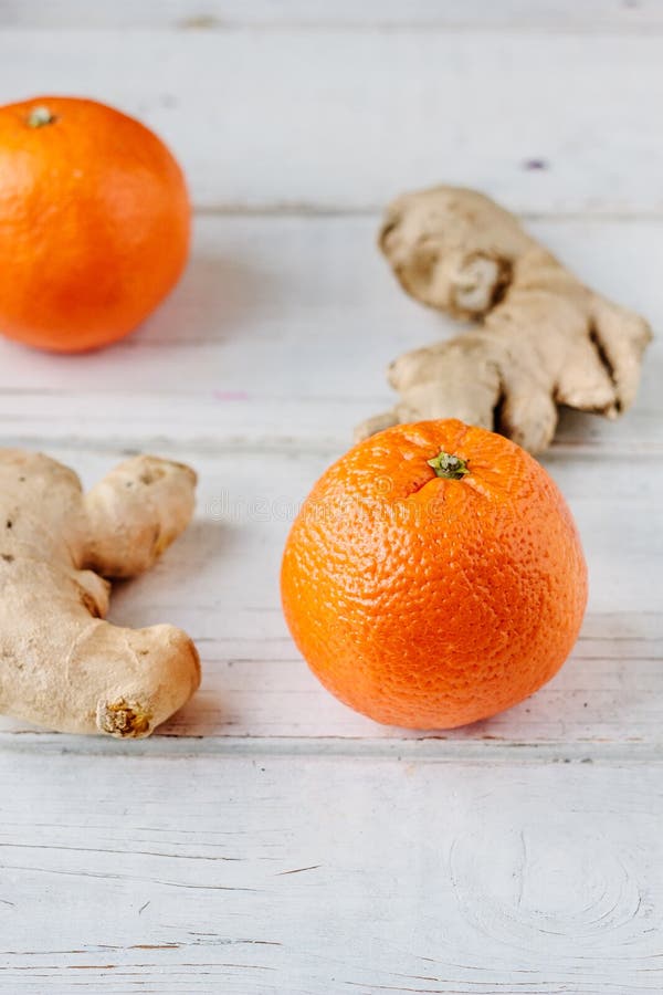 Organic Orange and Ginger Root Stock Image - Image of vegetarian, food ...