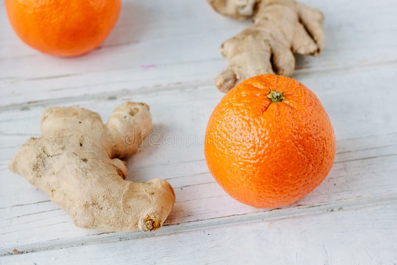 Organic Orange and Ginger Root Stock Image - Image of vegetarian, food ...
