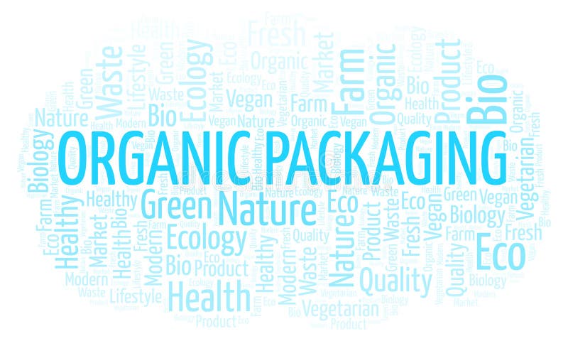 Organic Packaging Word Cloud. Stock Illustration - Illustration of ...