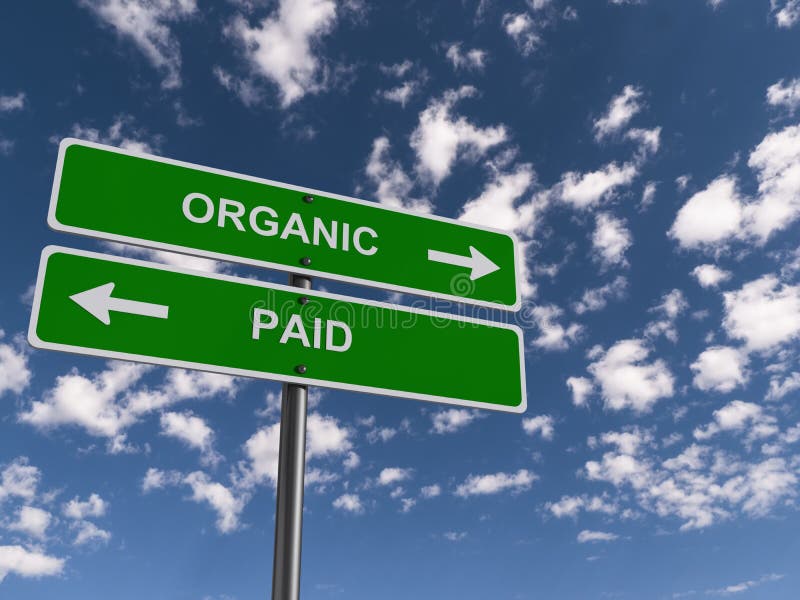 Organic paid traffic sign stock illustration. Illustration of ... Organic paid traffic sign stock illustration. Illustration of ...