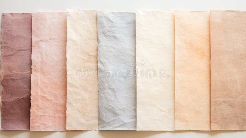 Organic Paper Spectrum: Handmade Textural Array Stock Illustration ...